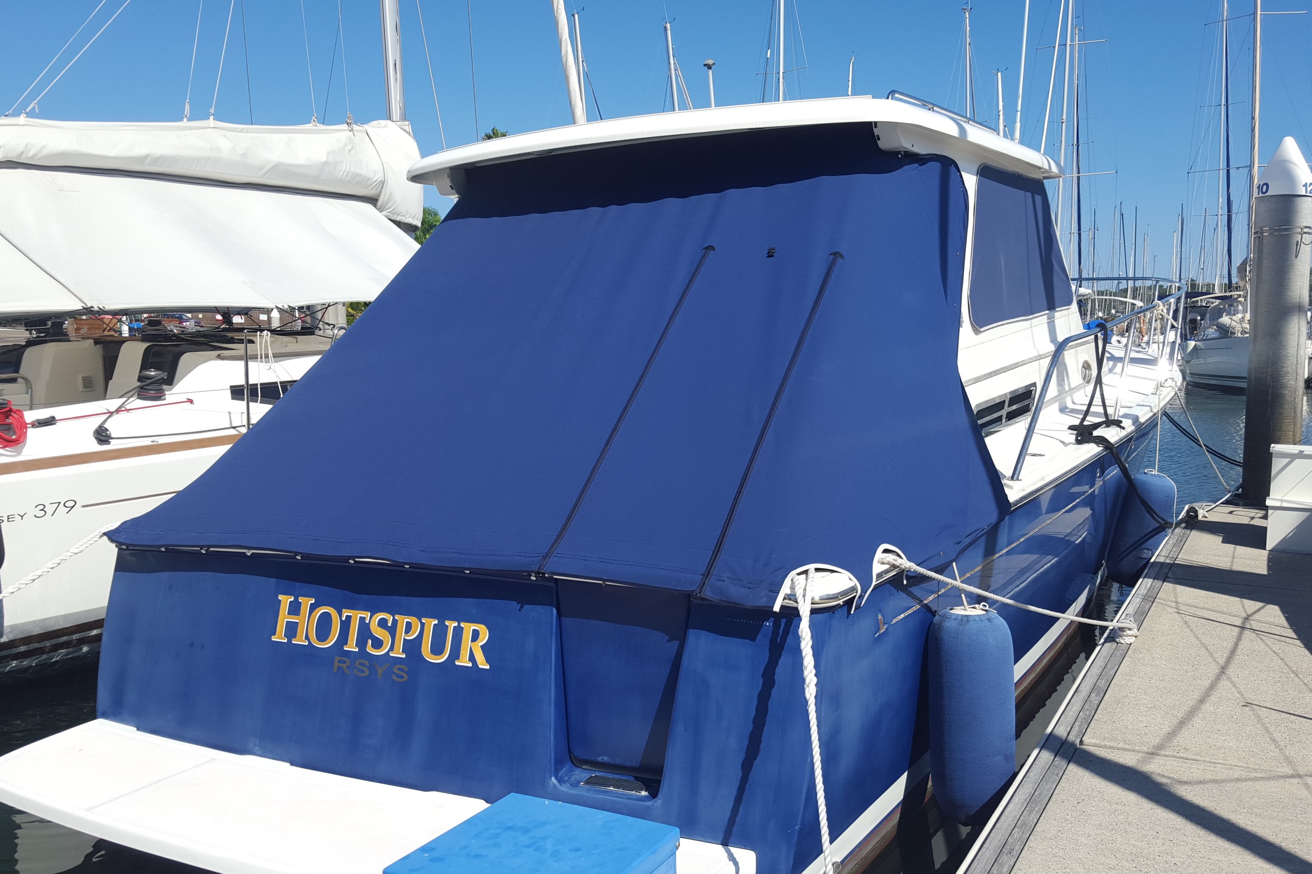 Backdrop covers and enclosure for power boats